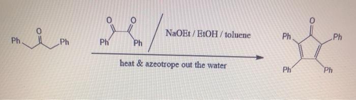 Solved NaOE/EtOH/toluene Ph Ph Ph Ph Ph Ph heat & azeotrope | Chegg.com