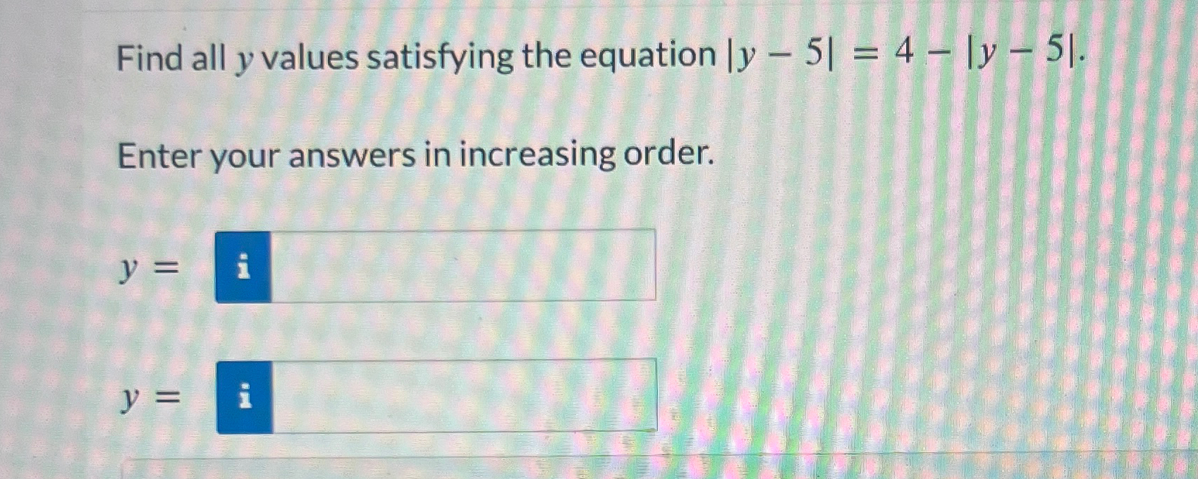 Solved Find all y ﻿values satisfying the equation | Chegg.com