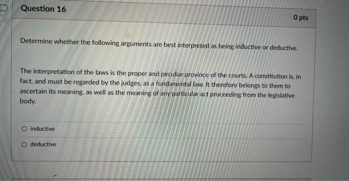 Determine whether the following arguments are best | Chegg.com