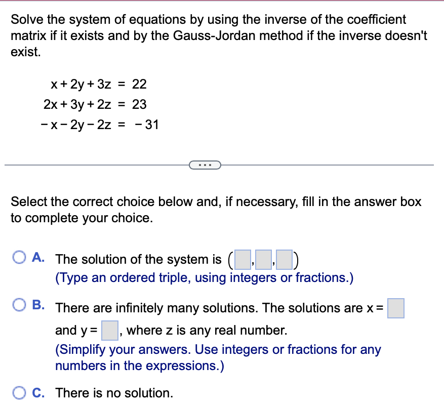 Solved Select the correct choice below and, if ﻿necessary, | Chegg.com