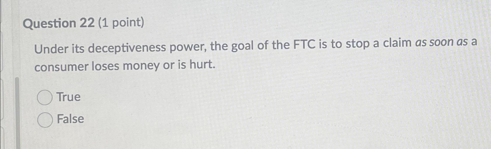 Solved Question 22 (1 ﻿point)Under its deceptiveness power, | Chegg.com