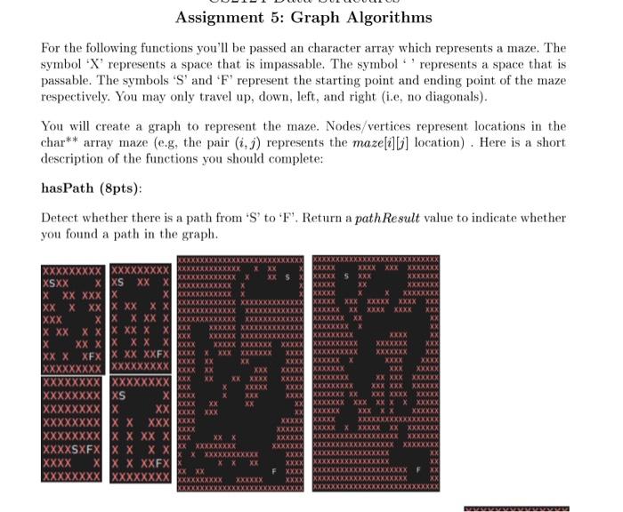 Solved Assignment 5: Graph Algorithms For the following | Chegg.com