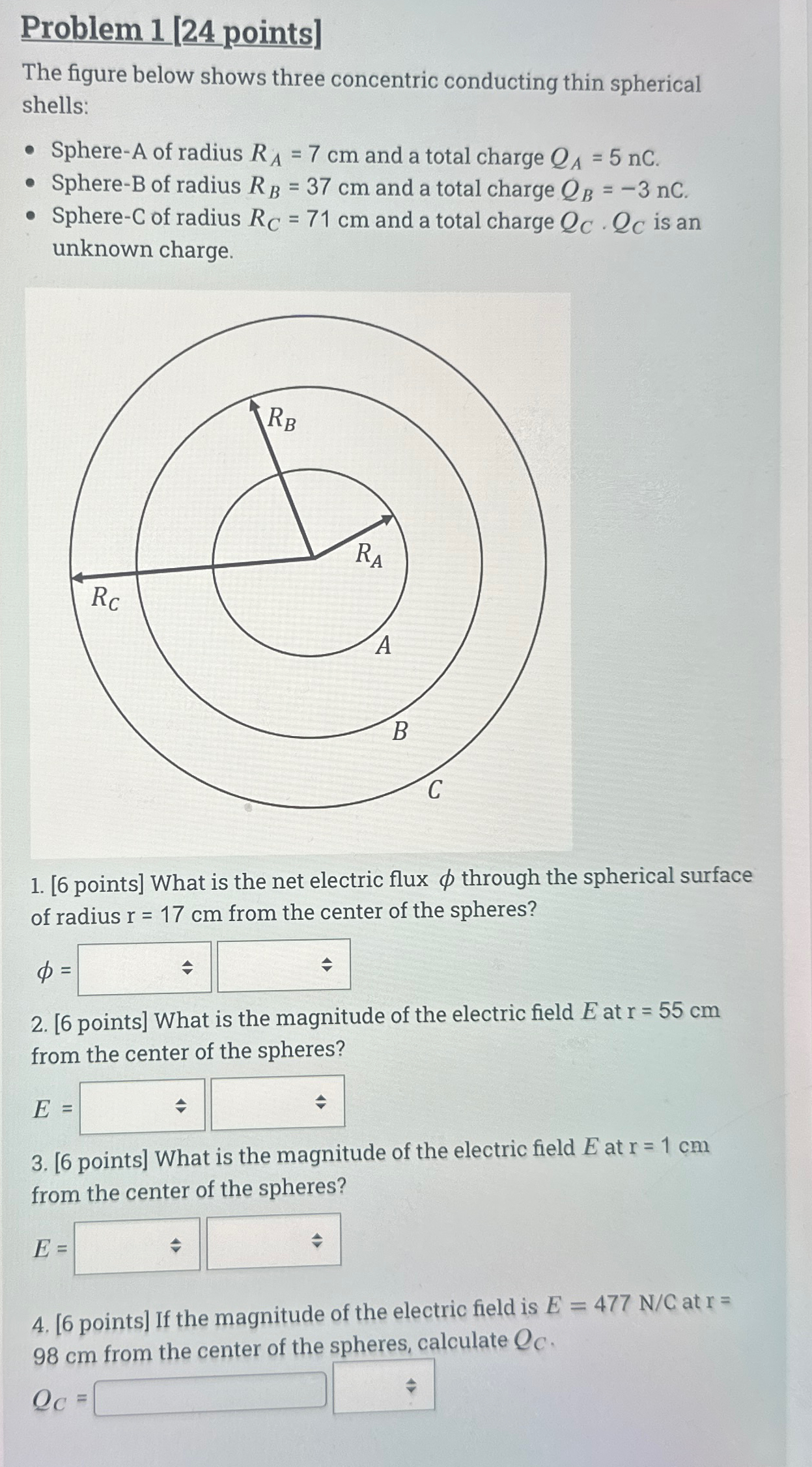 Solved Problem 1 [24 ﻿points]The figure below shows three | Chegg.com
