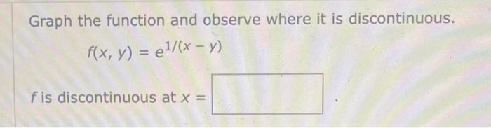 Solved Graph the function and observe where it is | Chegg.com