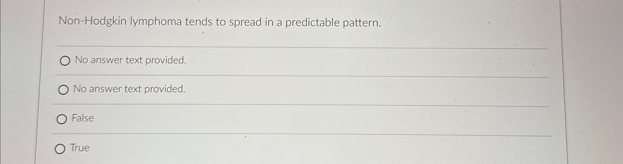 Solved Non-Hodgkin lymphoma tends to spread in a predictable | Chegg.com