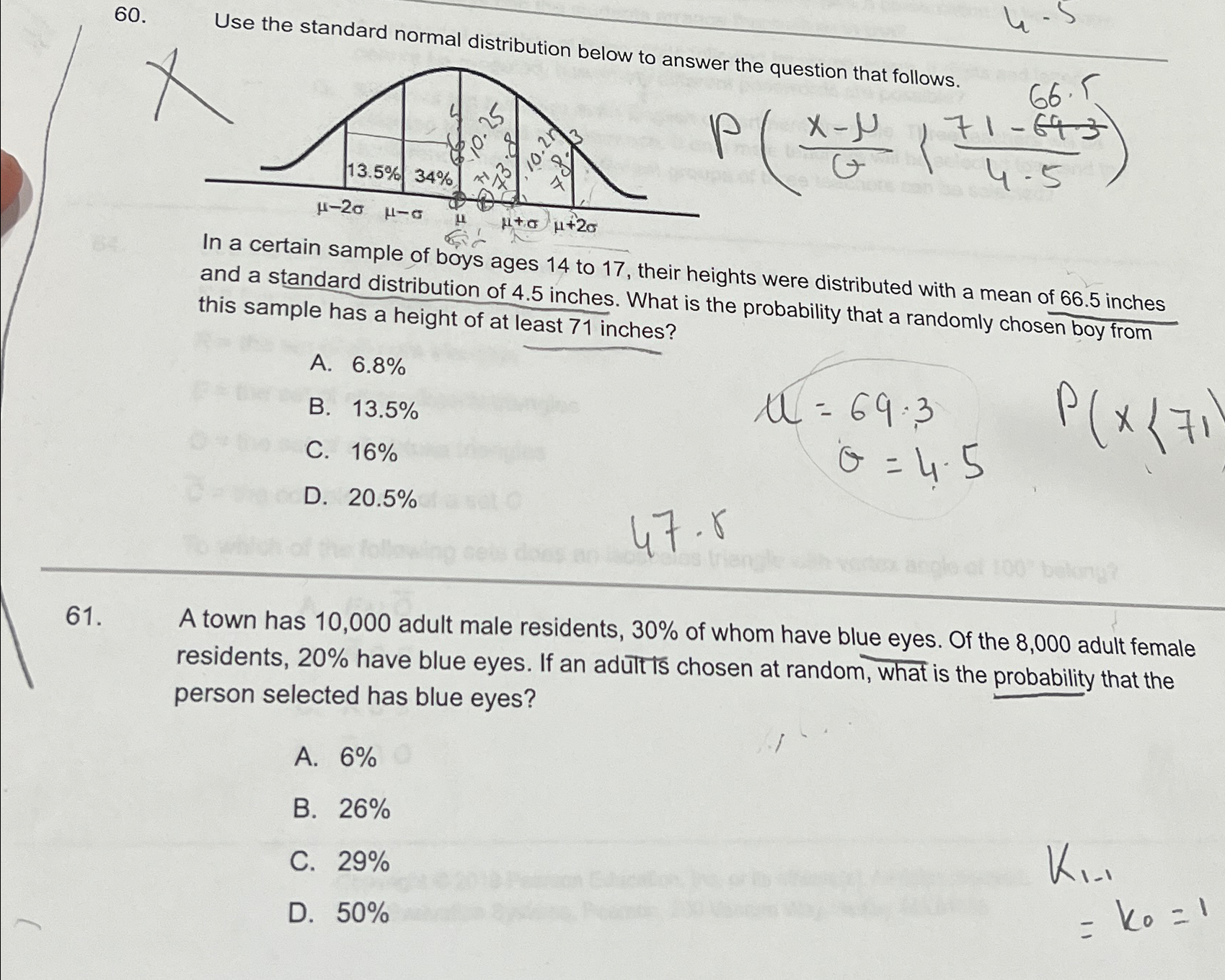Solved Use the standard normal distribution holn.... swer | Chegg.com