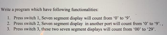 Solved Write a program which have following functionalities: | Chegg.com