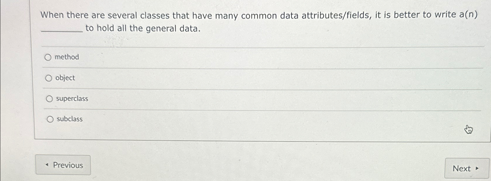 Solved When there are several classes that have many common | Chegg.com