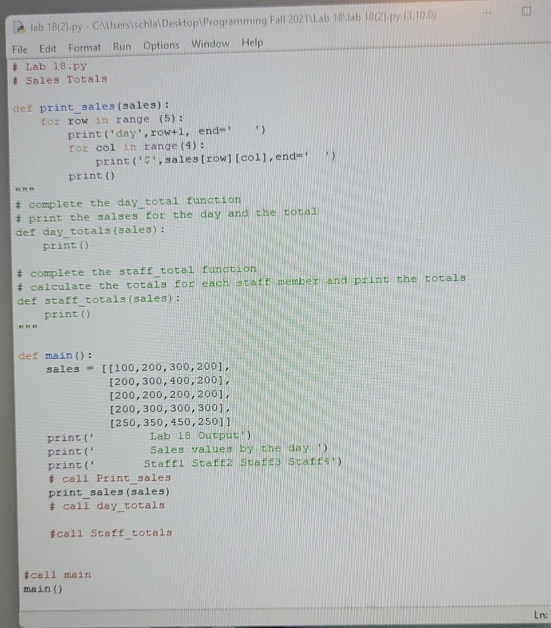 Solved Please help me finish the code. I have provided what | Chegg.com