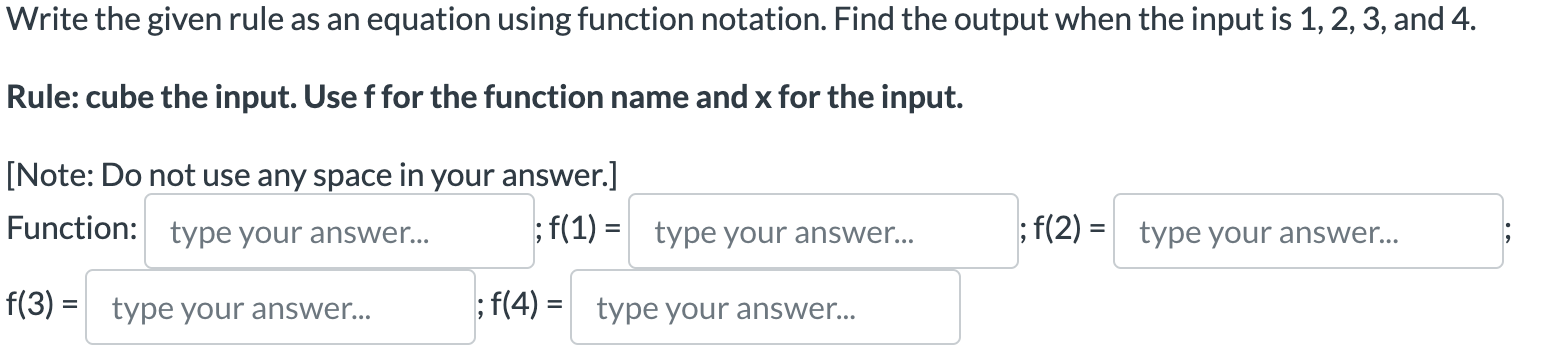 Solved Write The Given Rule As An Equation Using Function