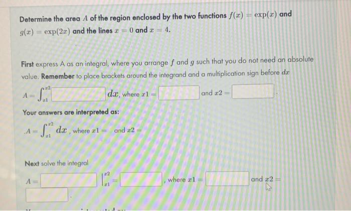 Solved Determine the area A of the region enclosed by the | Chegg.com