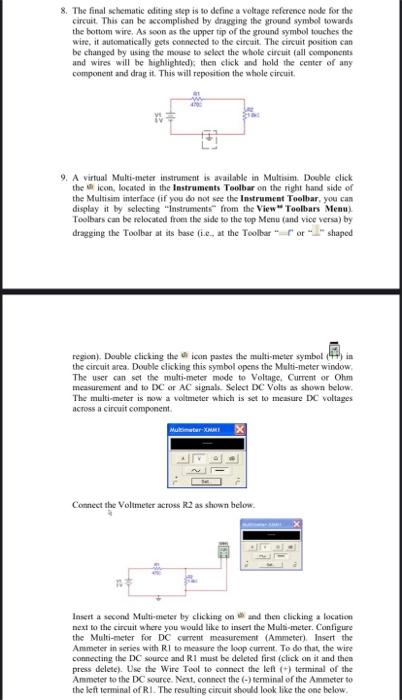 Solved Introduction: Multisim is an electronic circuit | Chegg.com