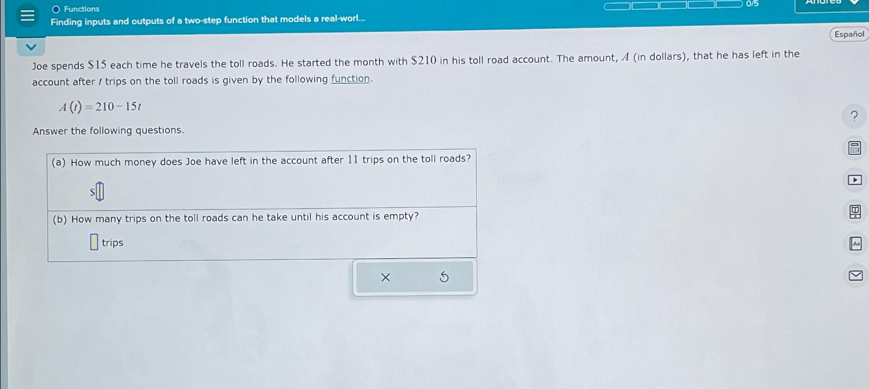 Solved Functions05Finding inputs and outputs of a two-step | Chegg.com