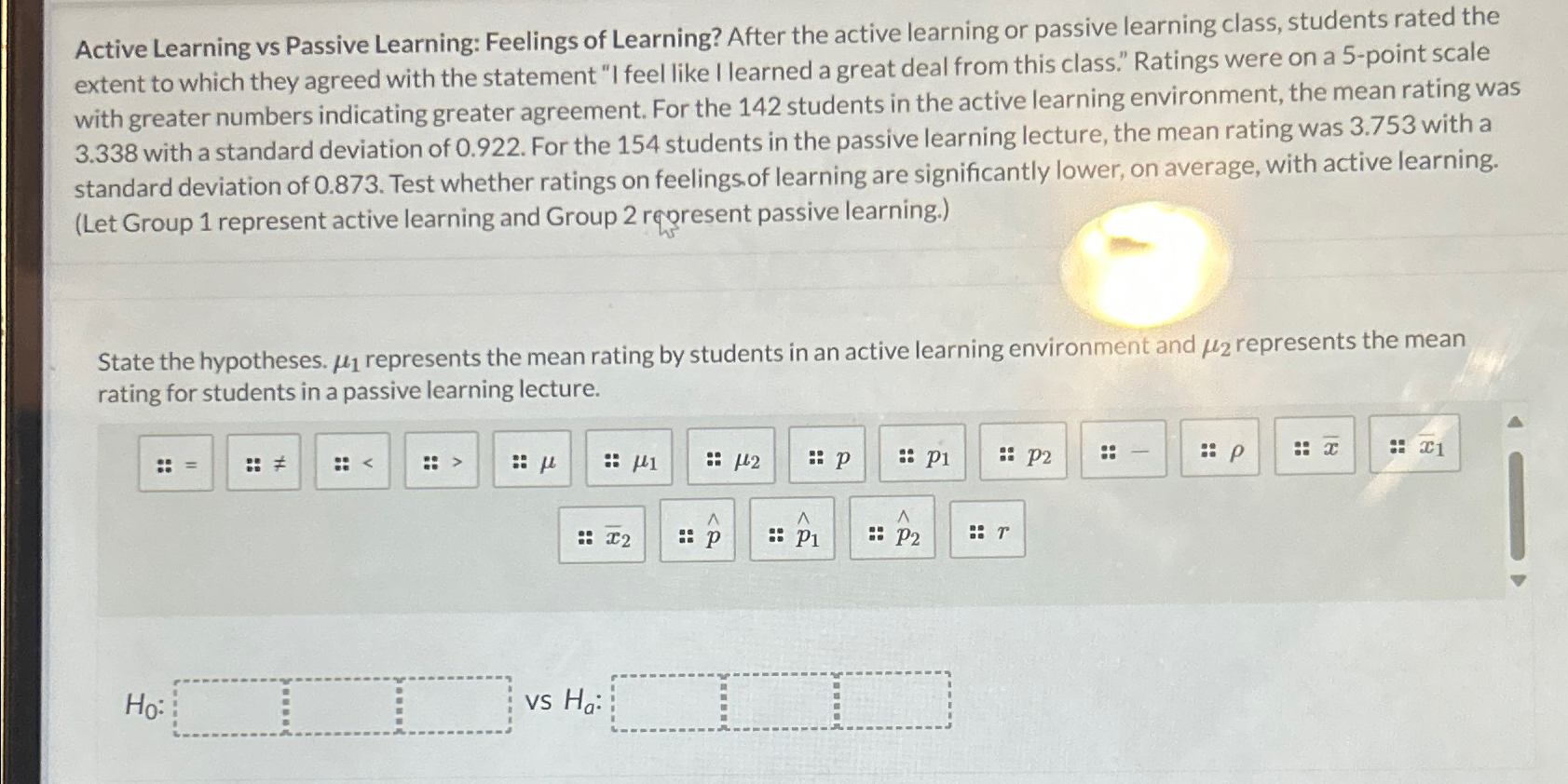 Solved Active Learning vs Passive Learning: Feelings of | Chegg.com