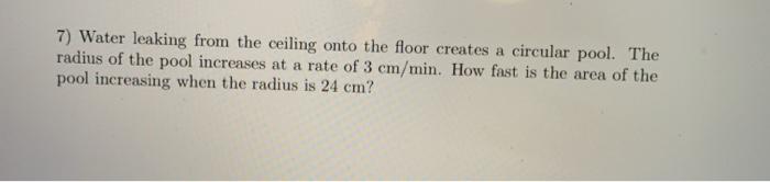 Solved Solve each related rate problem. 6) A cubic tank with | Chegg.com