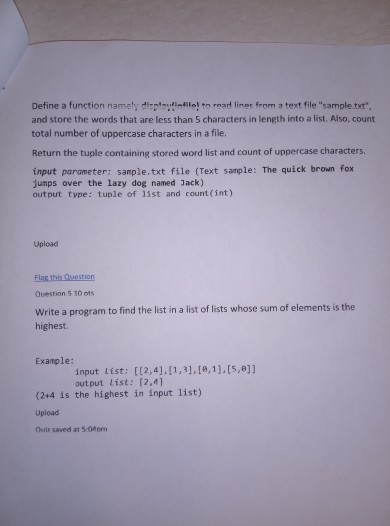 Solved Define A Function Namely Sublistchecklisti List2 