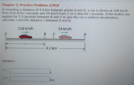 Solved Chapter 2, Practice Problem 2/010 In traveling a | Chegg.com