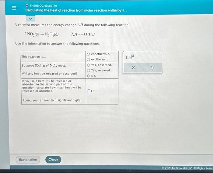 Solved A chemist carefully measures the amount of heat | Chegg.com