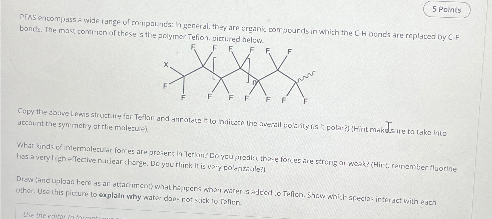 Solved PFAS encompass a wide range of compounds: in general, | Chegg.com