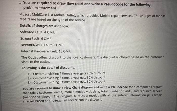 Solved I want you to draw flow chart and write a program in | Chegg.com