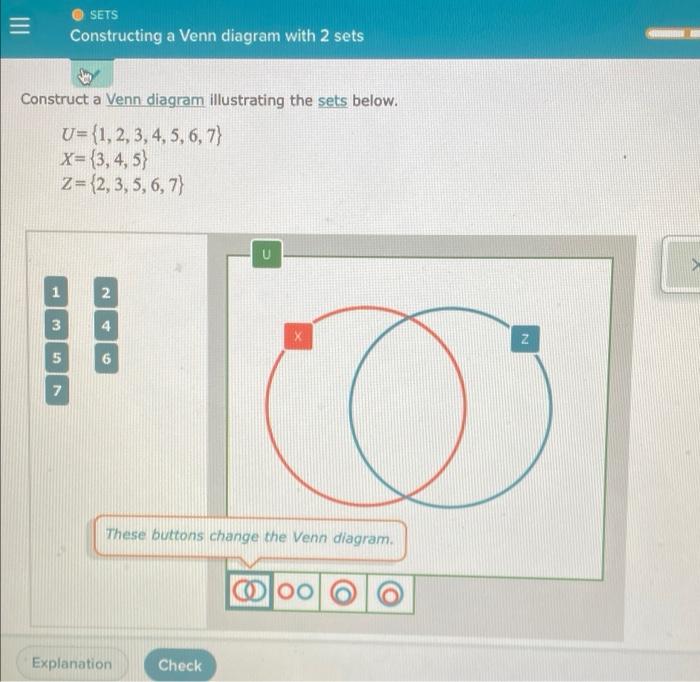 Solved SETS = Constructing a Venn diagram with 2 sets | Chegg.com