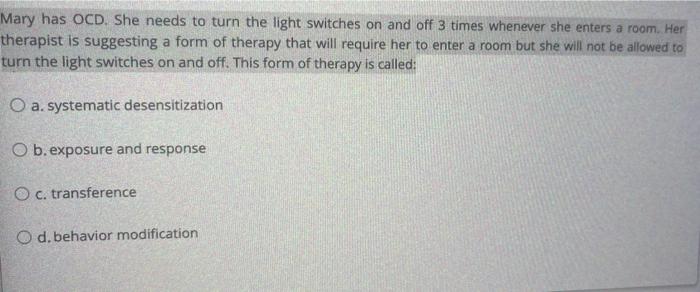 Solved Mary has OCD. She needs to turn the light switches on | Chegg.com