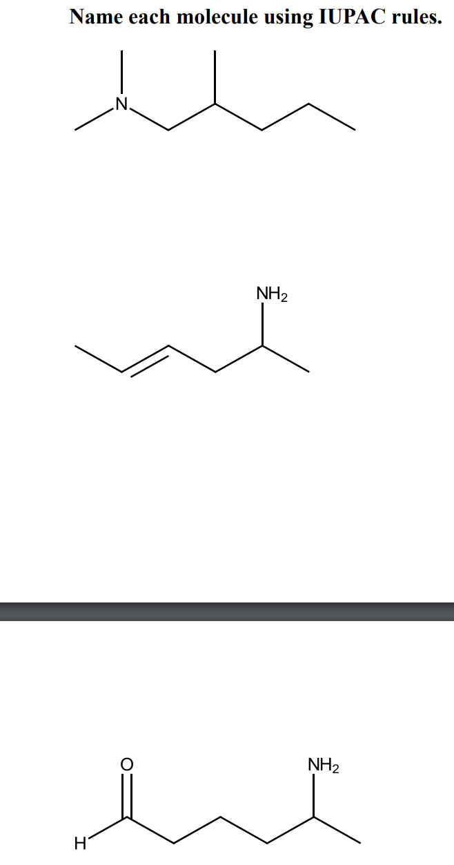 Solved Name each molecule using IUPAC rules. | Chegg.com