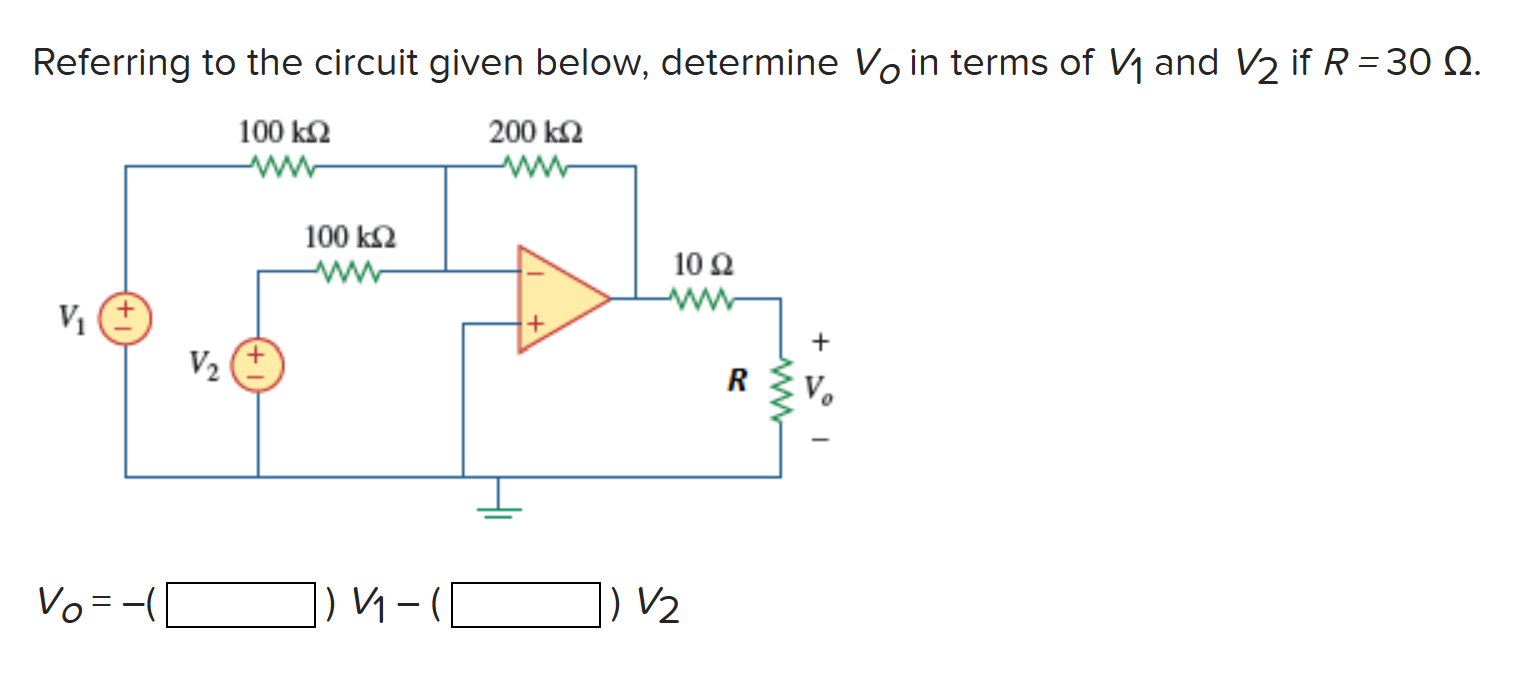 Solved Referring to ﻿the circuit given below, determine | Chegg.com