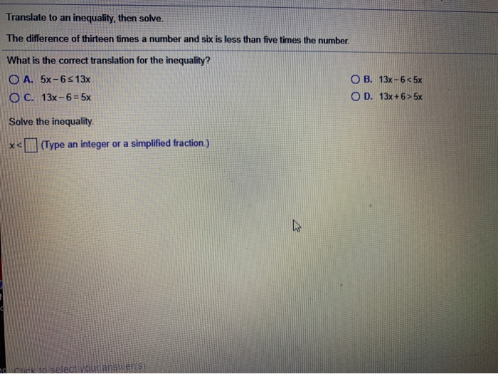 Solved Translate to an inequality, then solve. The | Chegg.com