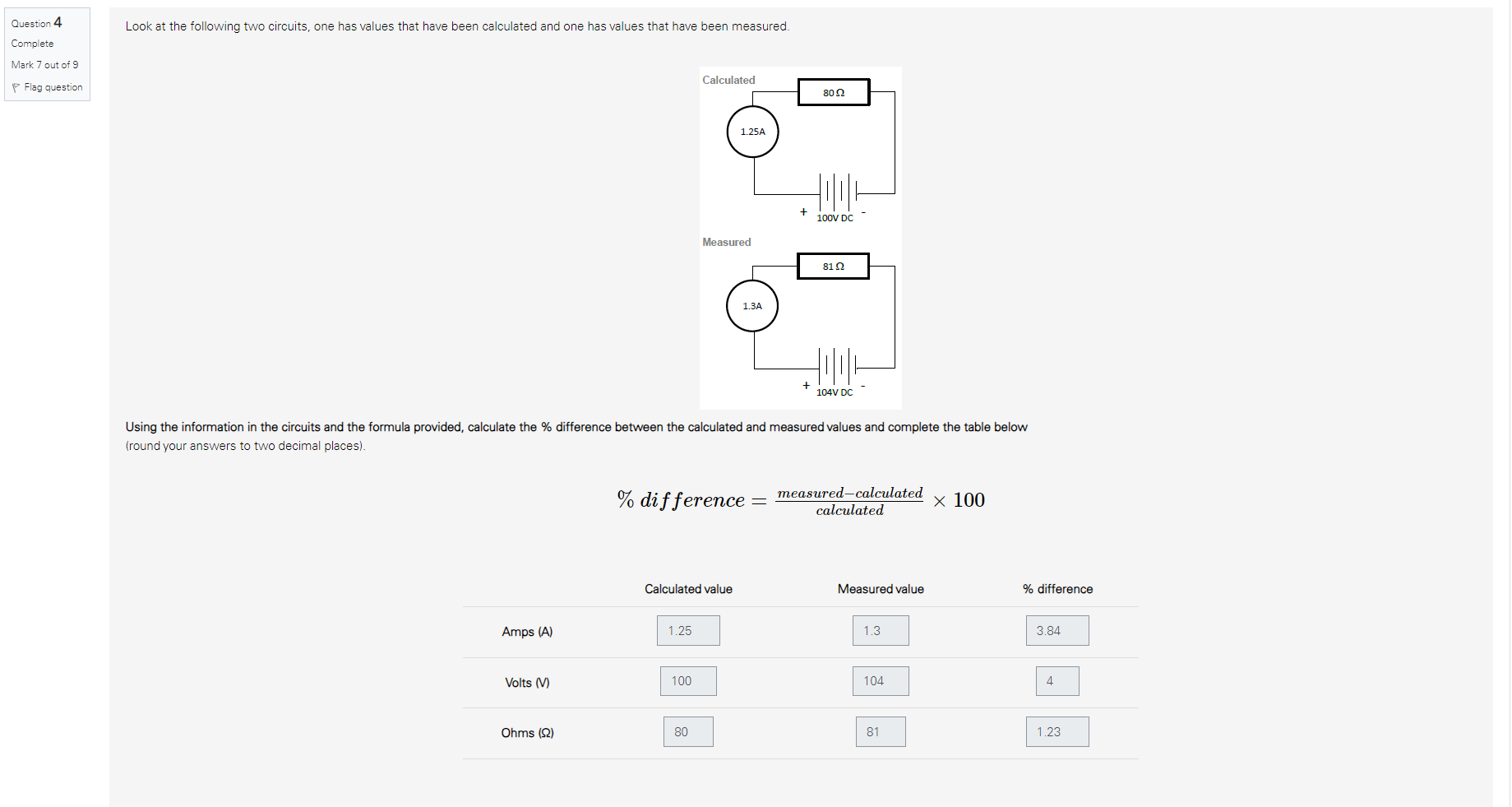 Solved Using the information in the circuits and the formula | Chegg.com