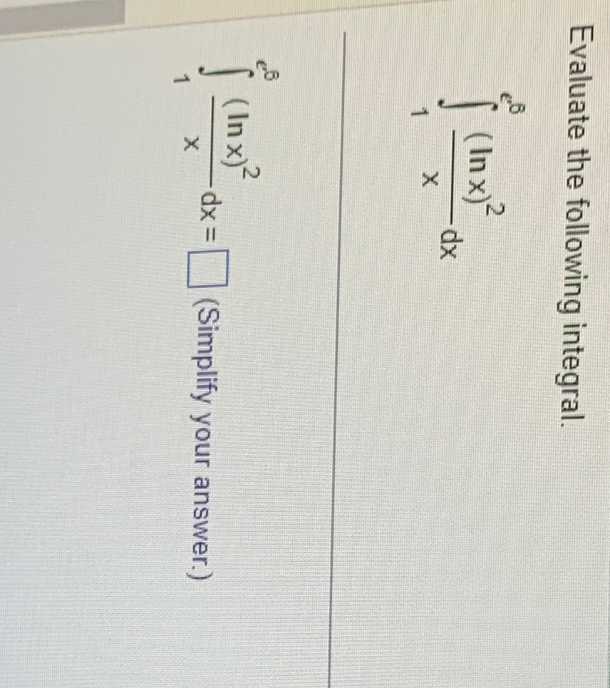 Solved Evaluate the following | Chegg.com