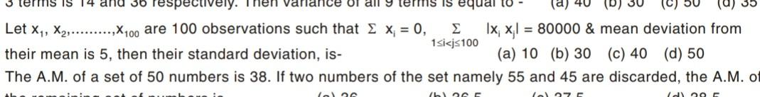 Solved Let x1,x2,………,x100 are 100 observations such that | Chegg.com