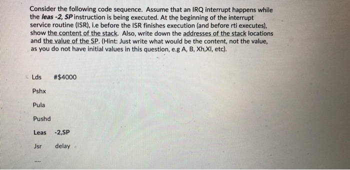 Solved Consider the following code sequence. Assume that an | Chegg.com