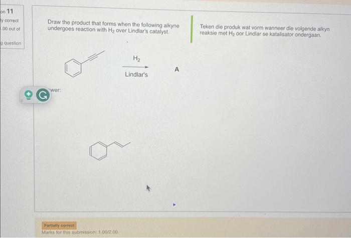 Solved Draw the product that forms when the following alkyne | Chegg.com