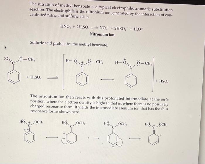 Solved The nitration of methyl benzoate is a typical | Chegg.com