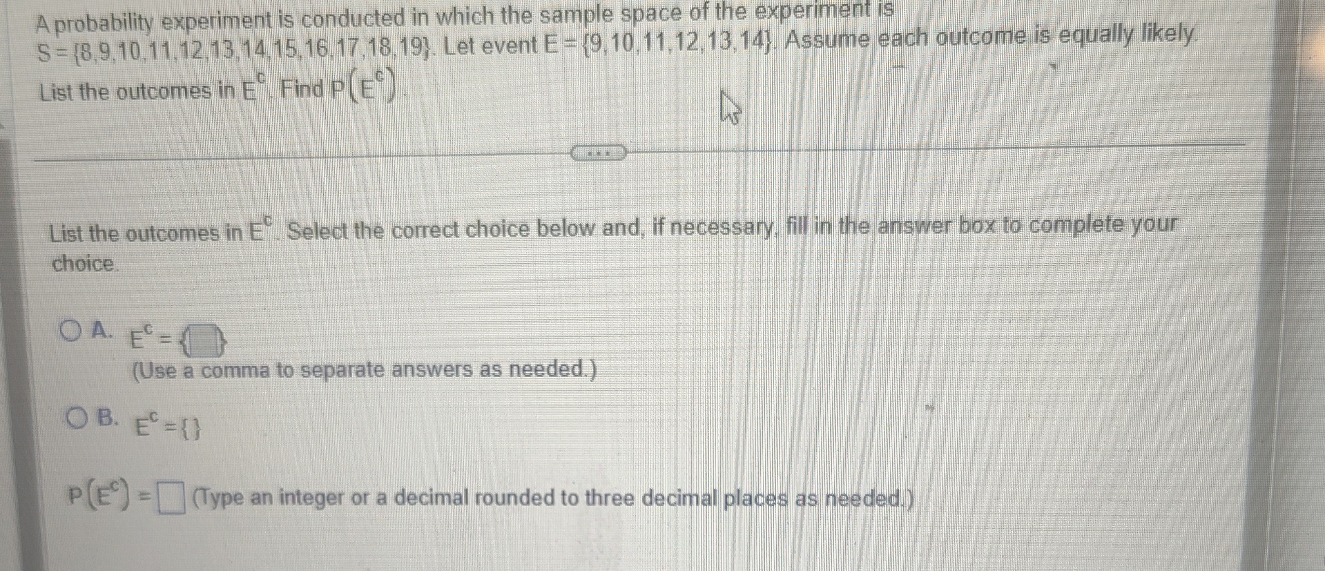 Solved How to solve A probability experiment is conducted in | Chegg.com