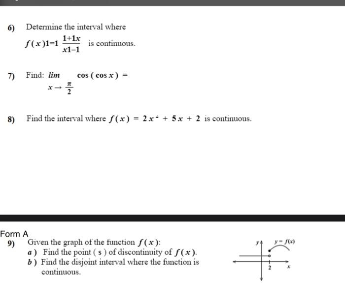 Solved 6) Determine the interval where f(x)1=1x1−11+1x is | Chegg.com