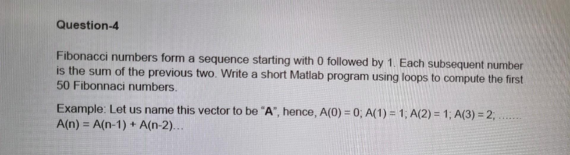 Solved Fibonacci numbers form a sequence starting with 0 | Chegg.com