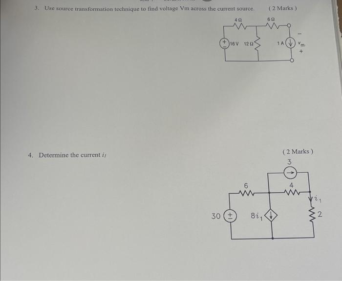 Solved 3. Use source transformation technique to find | Chegg.com Solved 3. Use source transformation technique to find | Chegg.com