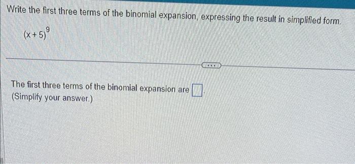 Solved Use the Binomial Theorem to expand the expression. | Chegg.com