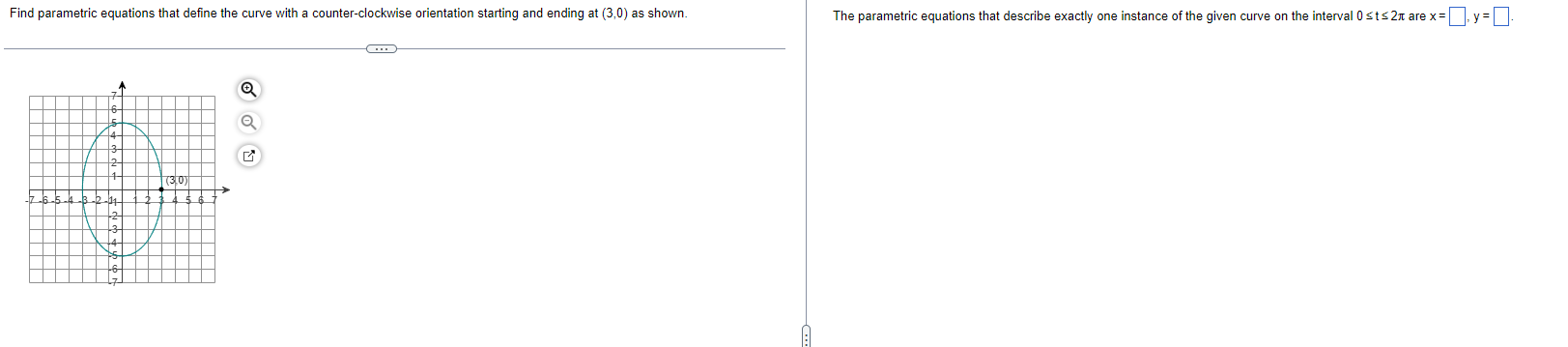 Solved Find parametric equations that define the curve with | Chegg.com