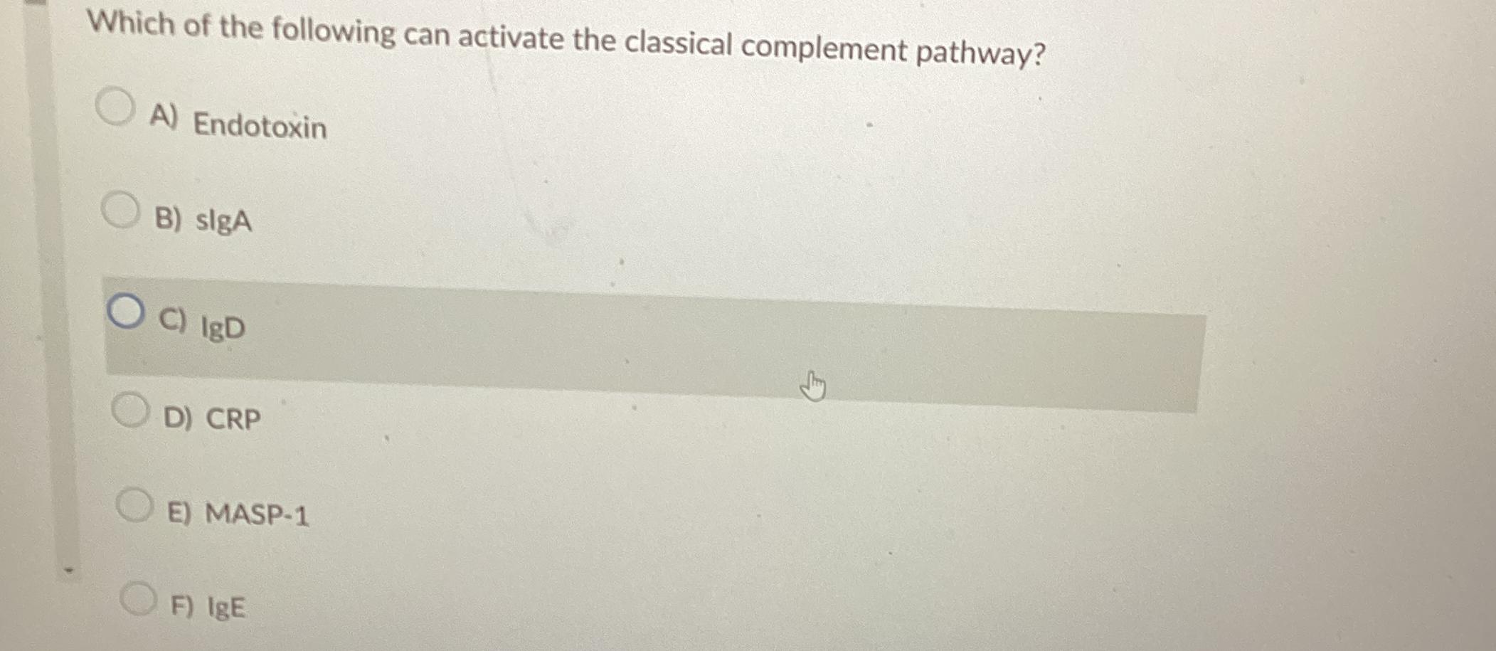 Solved Which of the following can activate the classical | Chegg.com