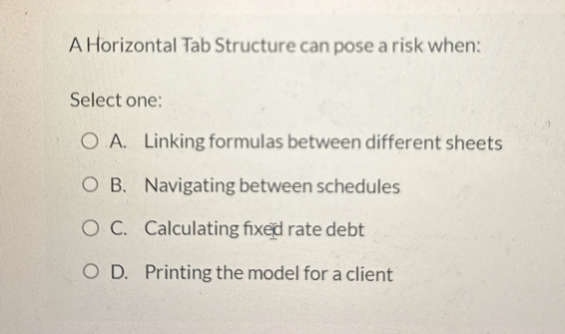 Solved A Horizontal Tab Structure can pose a risk | Chegg.com
