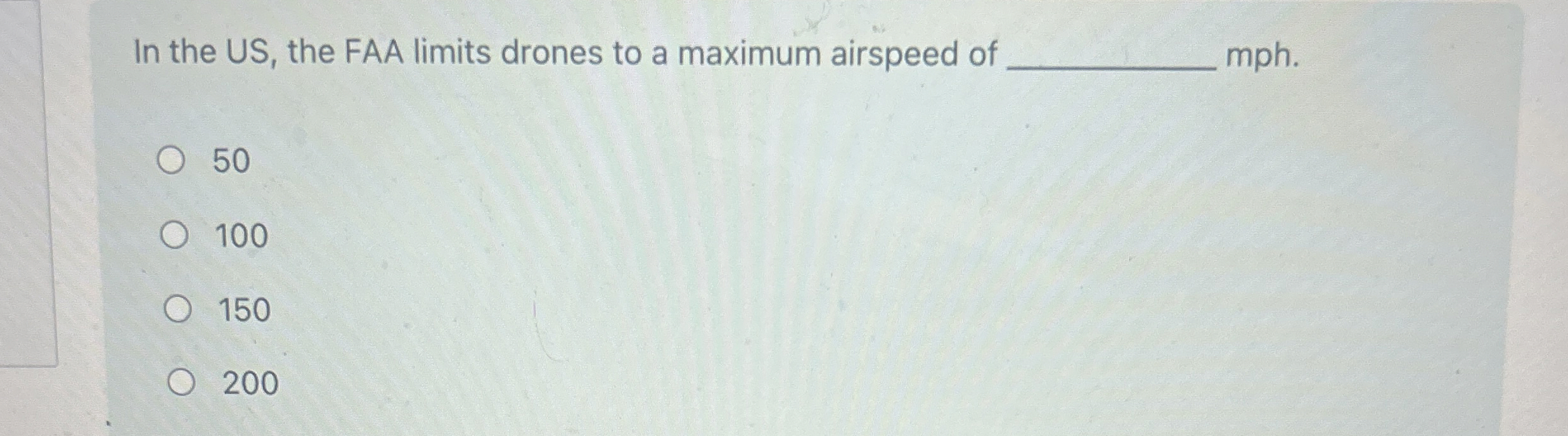 In the US, ﻿the FAA limits drones to a maximum | Chegg.com