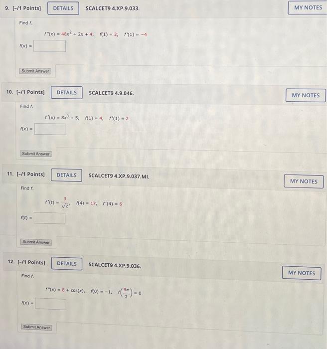 Solved 9. [-/1 Points] SCALCET9 4.XP.9.033. Find t. | Chegg.com