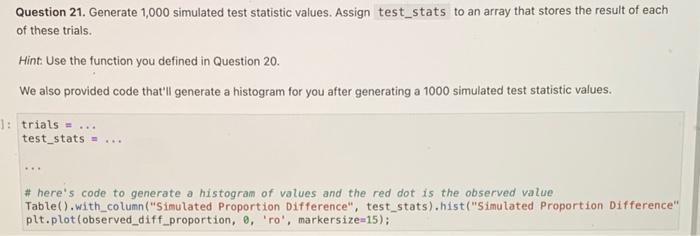 Part 3: Practice with A/B Tests Yanay collects | Chegg.com