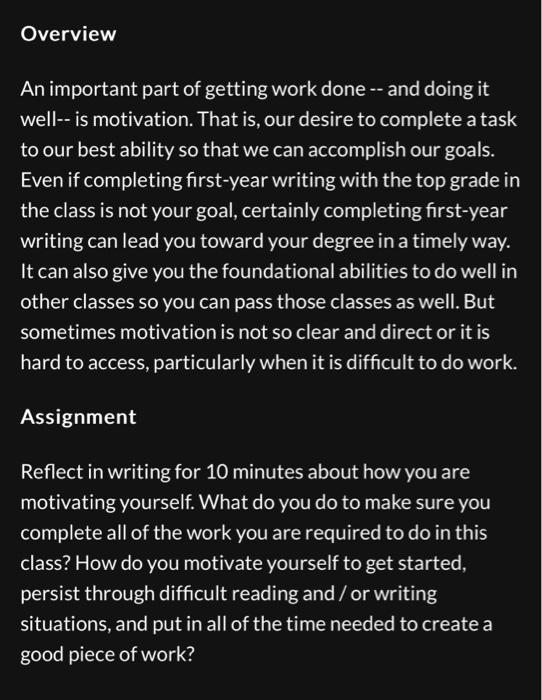 Overview An important part of getting work done - and | Chegg.com