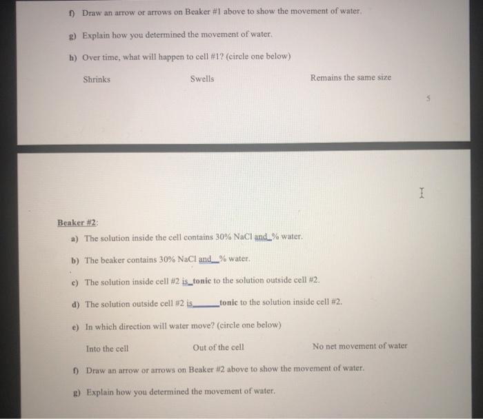 Solved PRE-LAB ASSIGNMENT #1: OSMOSIS AND TONICITY PRACTICE | Chegg.com