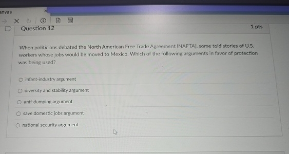 Solved Question 121 ﻿ptsWhen politicians debated the North | Chegg.com