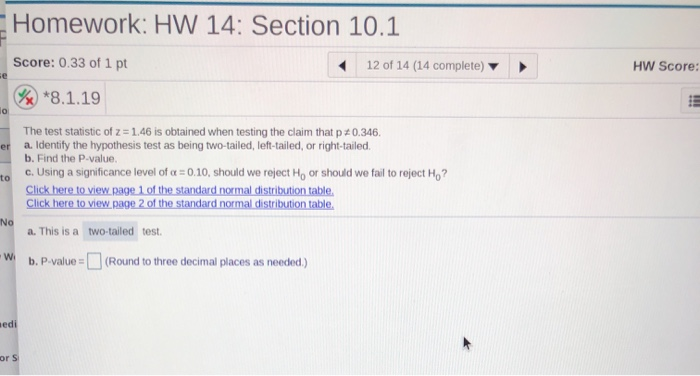 Solved Homework: HW 14: Section 10.1 Score: 0.33 of 1 pt 12 | Chegg.com